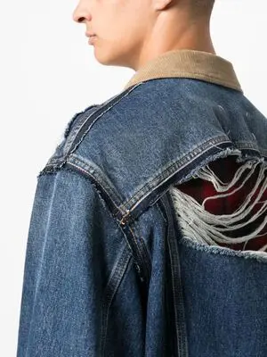 MAISON MARGIELA X Pendleton Distressed Denim Jacket