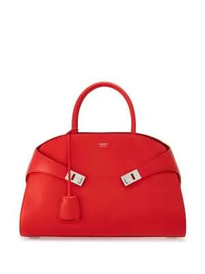FERRAGAMO Hug Leather Tote - Red