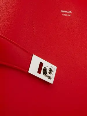 FERRAGAMO Hug Leather Tote - Red