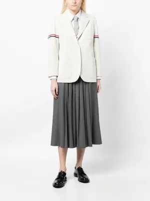 Thom Browne Rwb Stripe Cotton Blazer