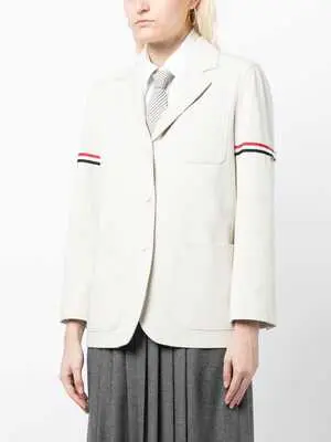 Thom Browne Rwb Stripe Cotton Blazer