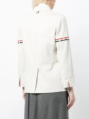 Thom Browne Rwb Stripe Cotton Blazer
