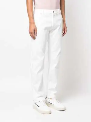Eleventy Low-rise Tapered Jeans - White