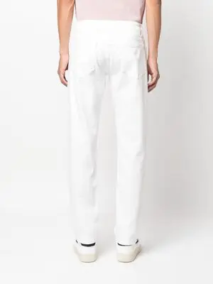 Eleventy Low-rise Tapered Jeans - White