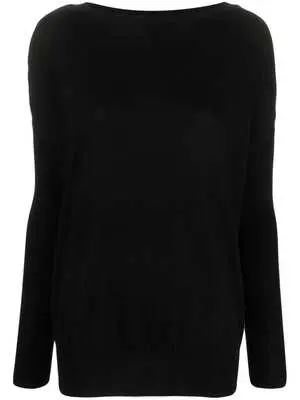 WILD CASHMERE Grace Drop-shoulder Jumper - Black