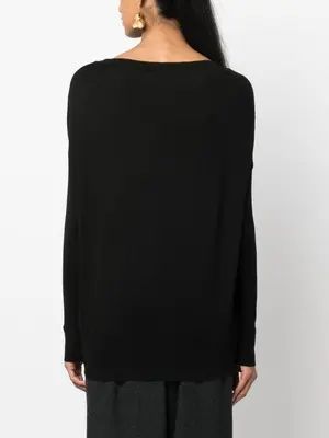 WILD CASHMERE Grace Drop-shoulder Jumper - Black