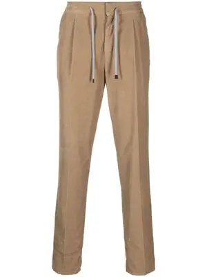Brunello Cucinelli Tapered-leg Corduroy Trousers - Neutrals