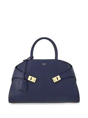 FERRAGAMO Hug Leather Tote - Blue