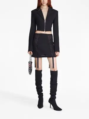 DION LEE Lace-up Mini Skirt