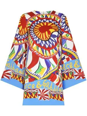 Dolce & Gabbana Graphic-print Mini Dress - Red