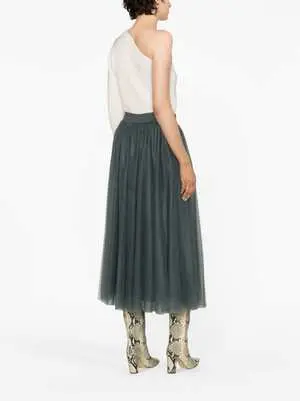 Fabiana Filippi Elasticated-waist Tulle Midi Skirt