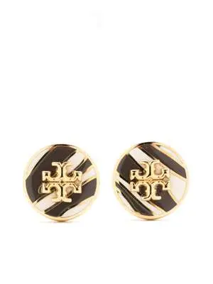 Tory Burch Kira Zebra-motif Stud Earrings