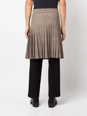 Moschino Checked Pleated Skirt