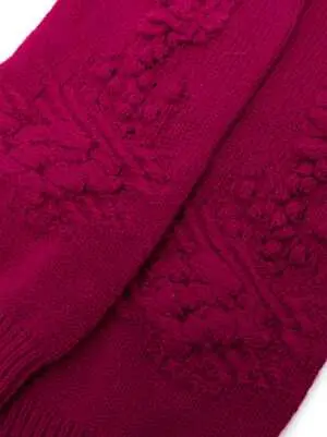 BARRIE Cashmere Fingerless Gloves - Pink