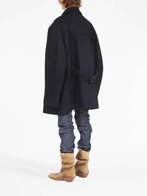 MAISON MARGIELA Double-breasted Wool-blend Coat - Black