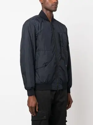 Stone Island Panelled Bomber Jacket - Blue
