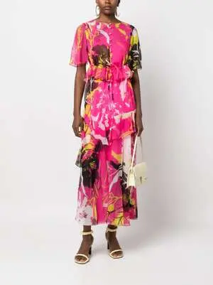 Prabal Gurung Botanical-print Silk Dress