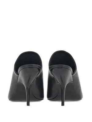 FERRAGAMO Open-toe Leather High Heel Sandals - Black