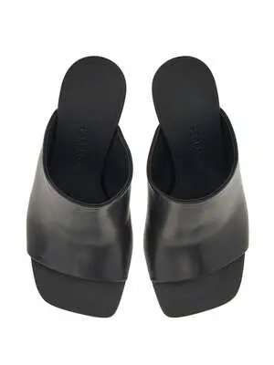 FERRAGAMO Open-toe Leather High Heel Sandals - Black
