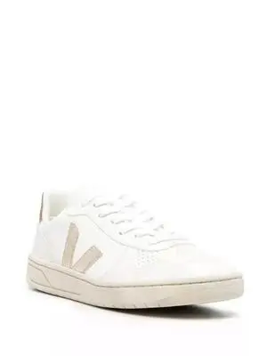 VEJA V-10 Chromefree Leather Sneakers - White