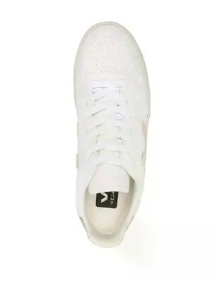 VEJA V-10 Chromefree Leather Sneakers - White