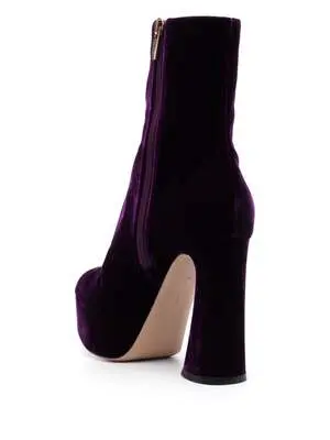 GIANVITO ROSSI 110mm Velvet Platform Boots