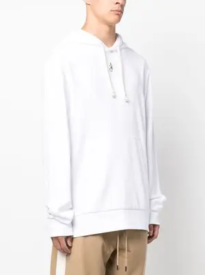 JW Anderson Anchor-embroidered Hoodie - White