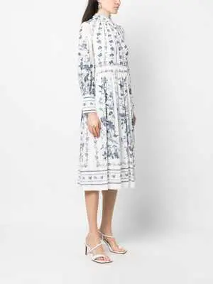 Erdem Floral-print Silk Midi Dress
