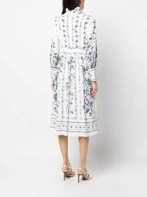Erdem Floral-print Silk Midi Dress
