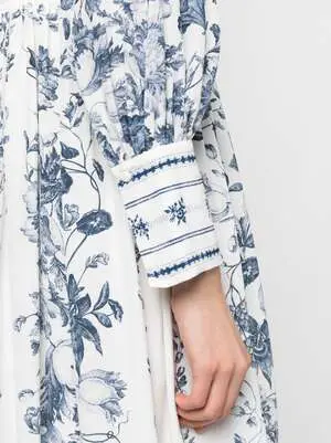 Erdem Floral-print Silk Midi Dress