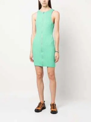 Calvin Klein Ribbed Mini Dress - Green