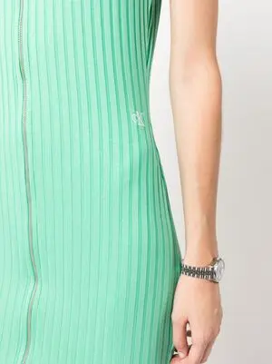 Calvin Klein Ribbed Mini Dress - Green