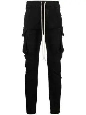 Rick Owens Mastodon Drawstring Slim-fit Trousers - Black