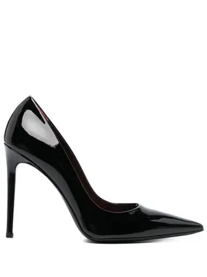 Paris Texas Pointed-toe Leather Pumps - Black