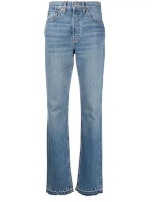 RE/DONE High-waisted Slit Jeans