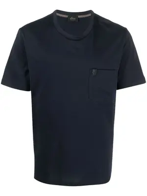 Brioni Logo-tag Cotton T-shirt