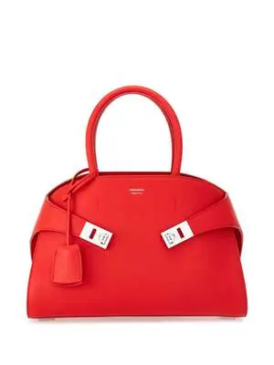 FERRAGAMO Hug Leather Tote - Red