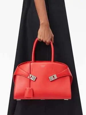 FERRAGAMO Hug Leather Tote - Red