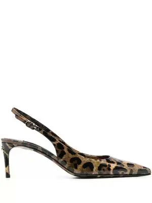 Dolce & Gabbana X Kim 75mm Slingback Leather Pumps - Neutrals