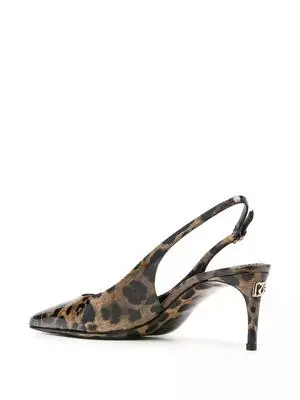 Dolce & Gabbana X Kim 75mm Slingback Leather Pumps - Neutrals
