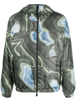Moncler Daynamic Abstract-print Bomber Jacket