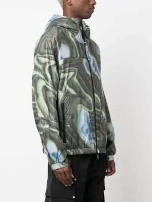 Moncler Daynamic Abstract-print Bomber Jacket