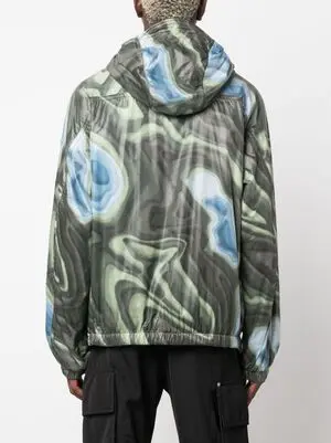 Moncler Daynamic Abstract-print Bomber Jacket
