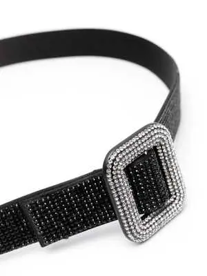 Benedetta Bruzziches Rhinestone-embellished Belt - Black