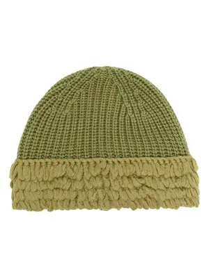 Moncler Ribbed Wool Beanie - Green