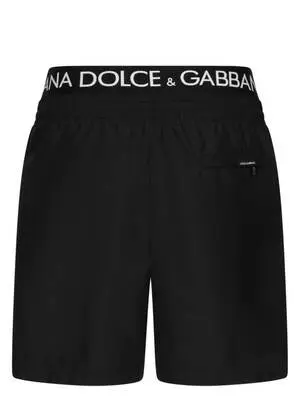 Dolce & Gabbana Logo-waistband Swim Shorts