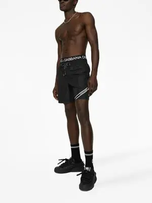 Dolce & Gabbana Logo-waistband Swim Shorts
