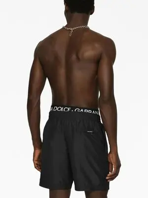 Dolce & Gabbana Logo-waistband Swim Shorts