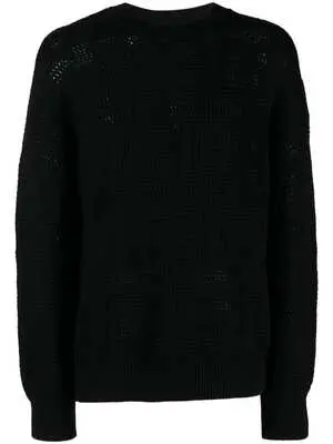 Dolce & Gabbana Logo-jacquard Virgin Wool Jumper - Black