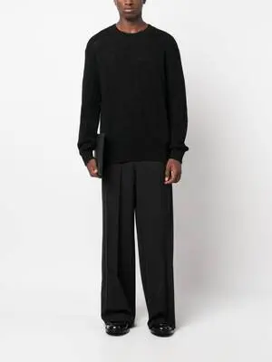 Dolce & Gabbana Logo-jacquard Virgin Wool Jumper - Black